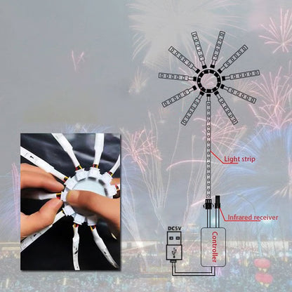 Luces Led de Fuegos Artificiales Profesional 🎆 - 2 metros – tusti